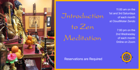 Registration for Introduction to Zen Meditation - CloudWater Zendo